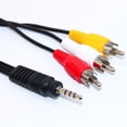 3.5mm to RCA Camcorder AV Audio Video Output Cable, 1/8" TRRS to 3 RCA ...