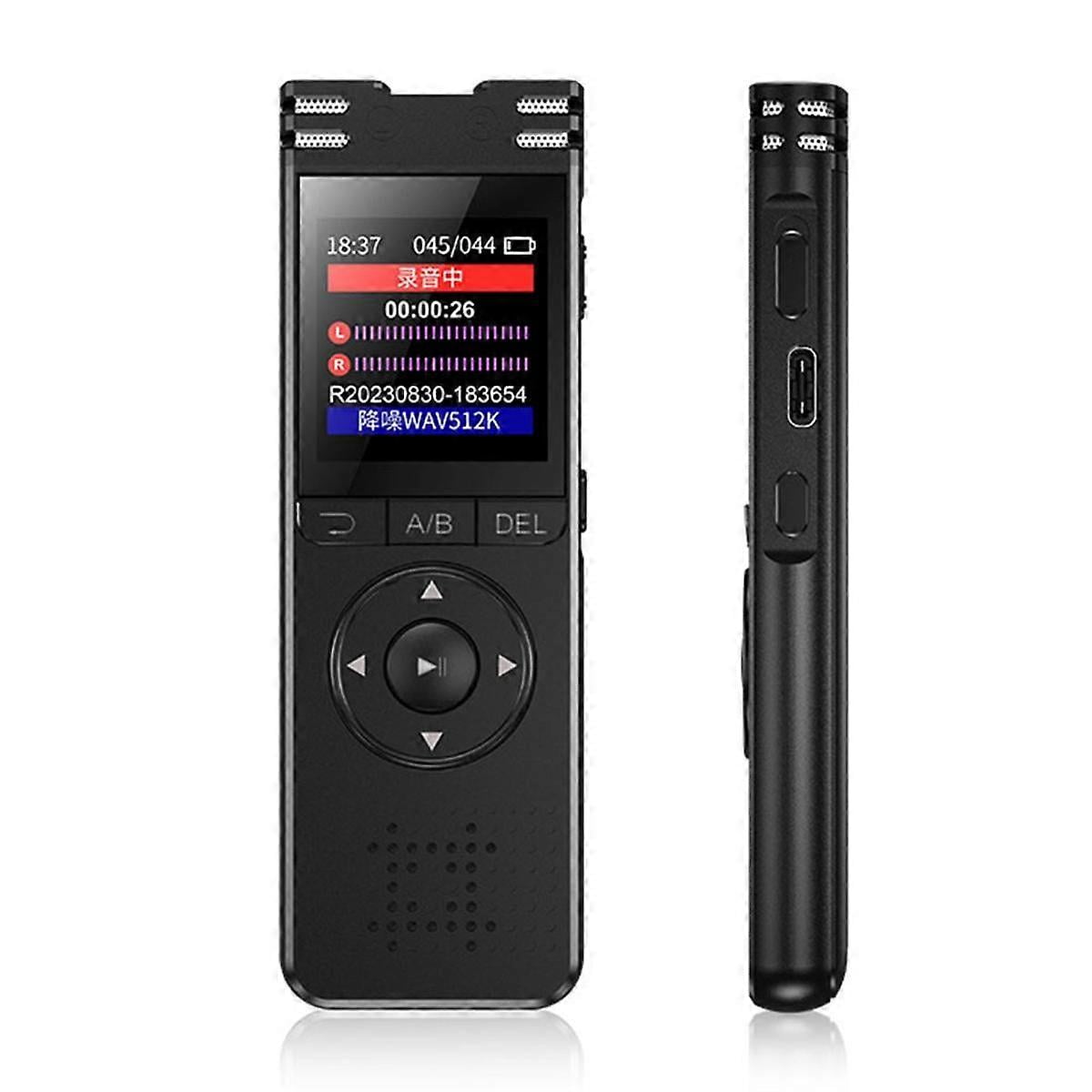 64GB Digital Voice Recorder with Playback Voice Activated Large Screen ...