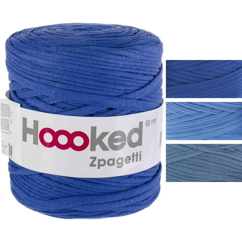 Hoooked Zpagetti Yarn-Ocean Blue - Mid Blue Shades - Walmart.com ...