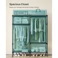 Heavy Duty Clothes Rack, 65 Inch Freestanding Wardrobe with Shelves ...