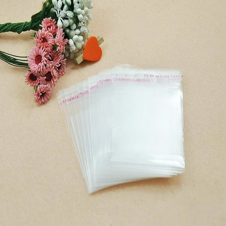 100/200X Resealable Cellophane Bags Opp Self Seal Strip Jerry Food ...