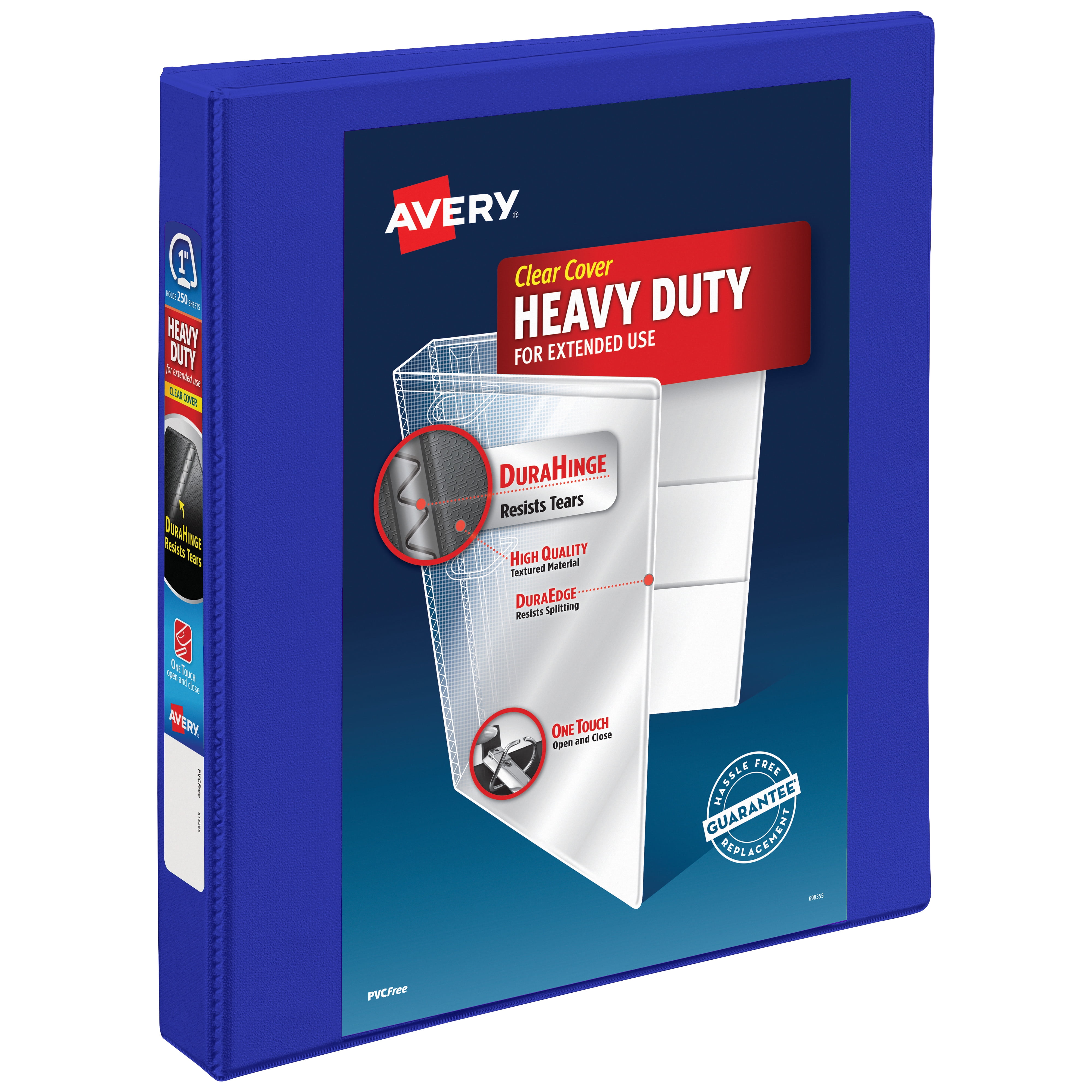 Avery Heavy-Duty View Binder, 1" Slant Rings, Blue (79902) - Walmart.com