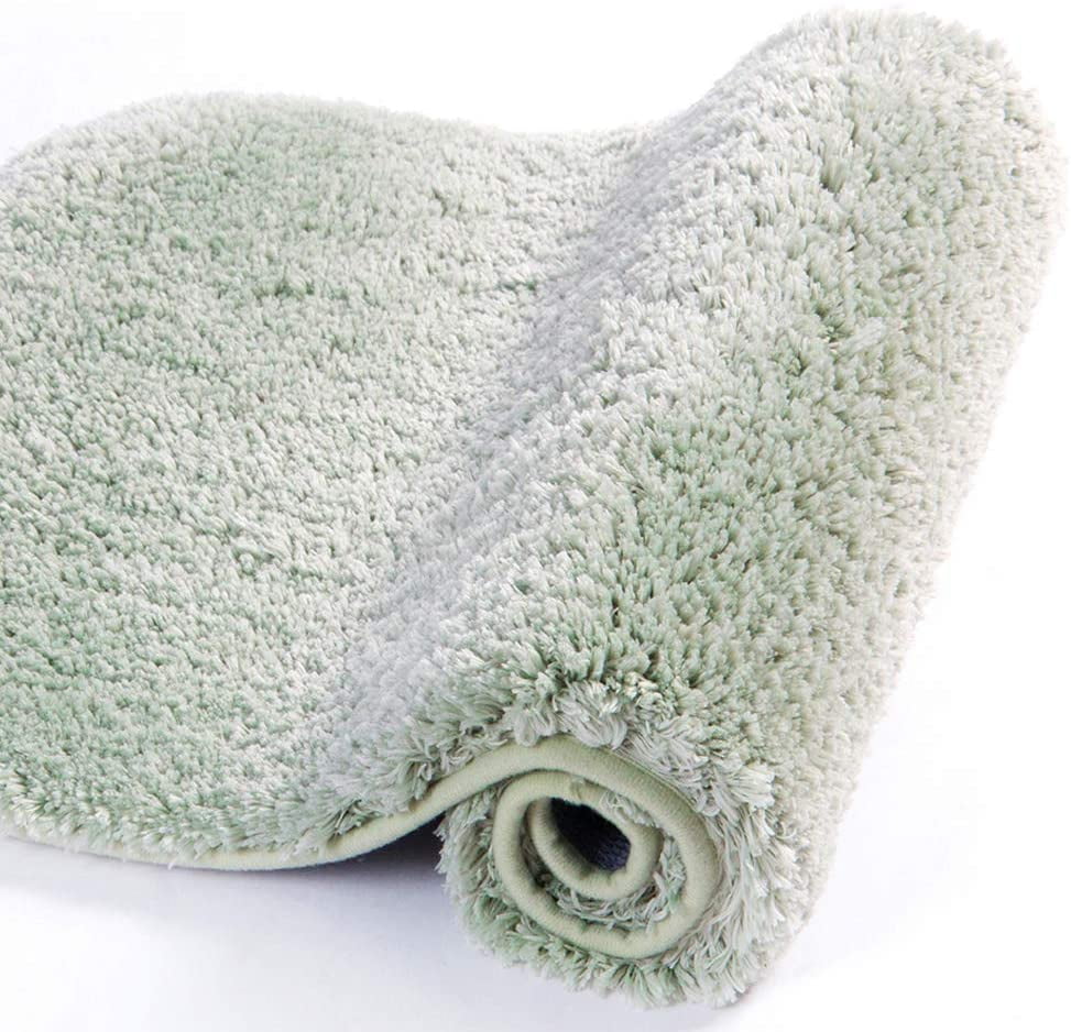Walensee Shag Bath Rug, Non Slip Bath Mat for Bathroom, 16"x24", Pale ...