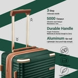 Joyway 3-Piece Carry-On Luggage Set with Swivel TSA Lock and Leather ...