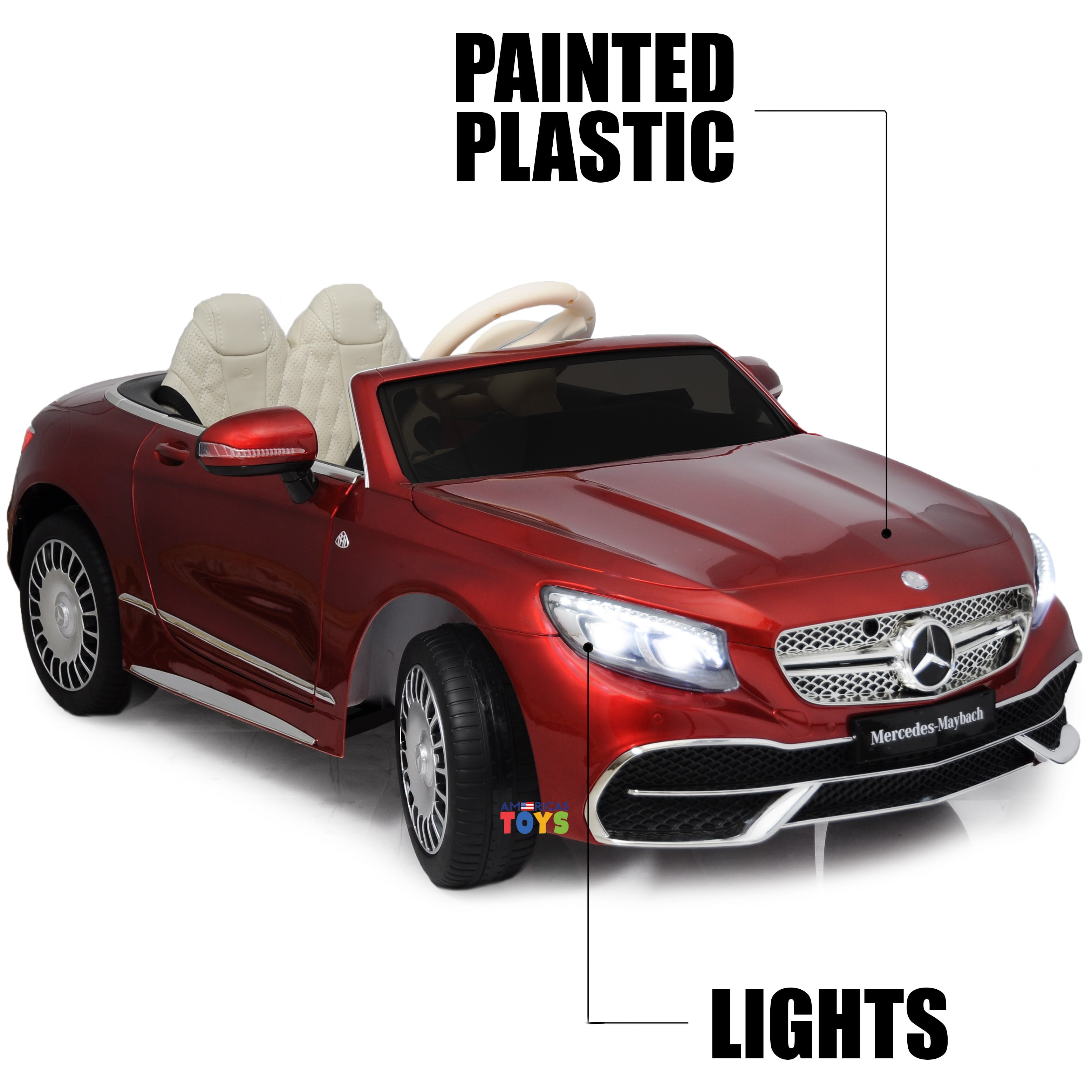Buy Mercedes Maybach 12V Powered Ride on Car for Kids with Remote ...