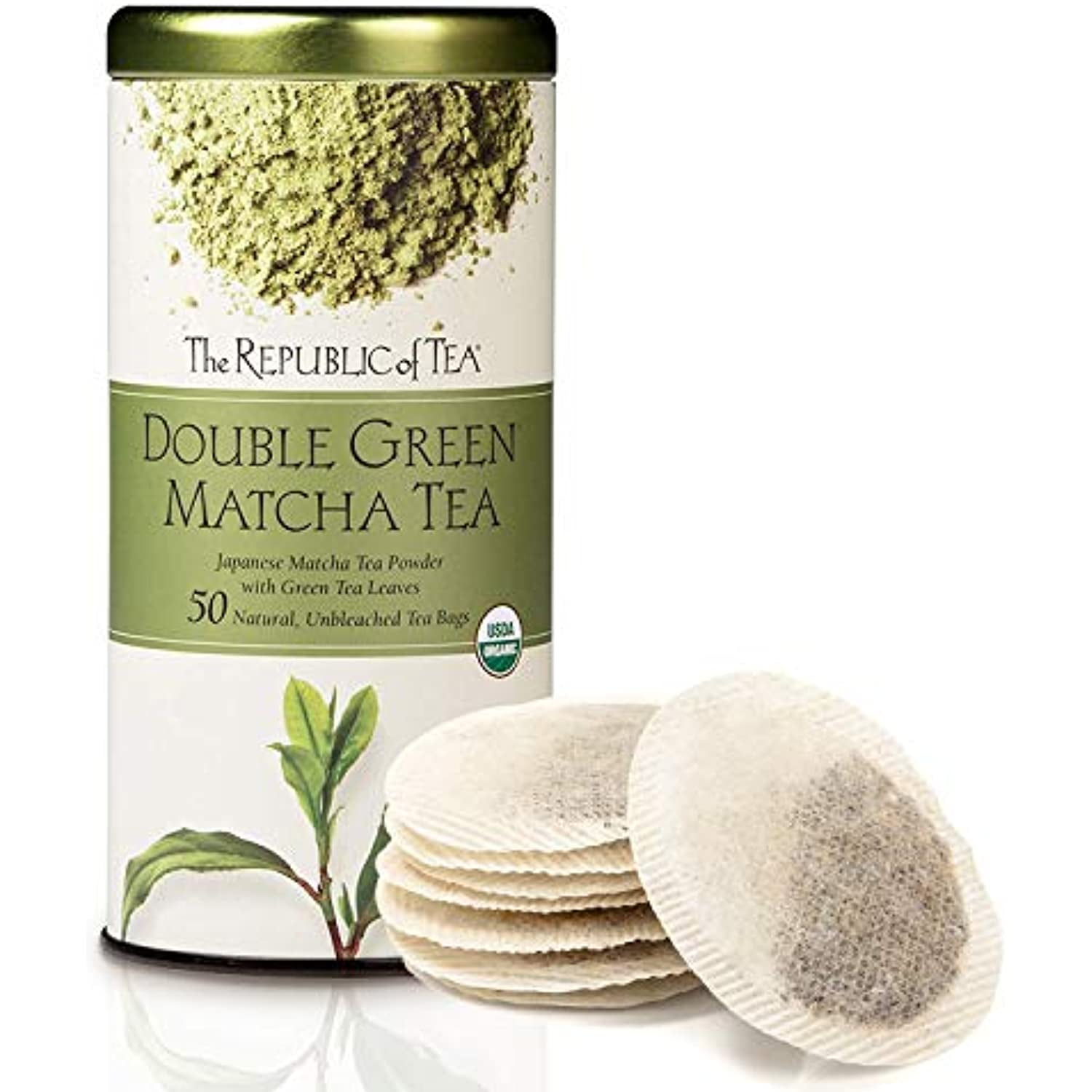 The Republic Of Tea 100% Organic Double Green Matcha Tea Bags (40051 ...