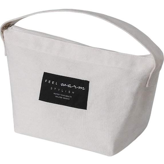 Reusable Lunch Bag Insulated Lunch Box Canvas Fabric with Aluminum Foil ...