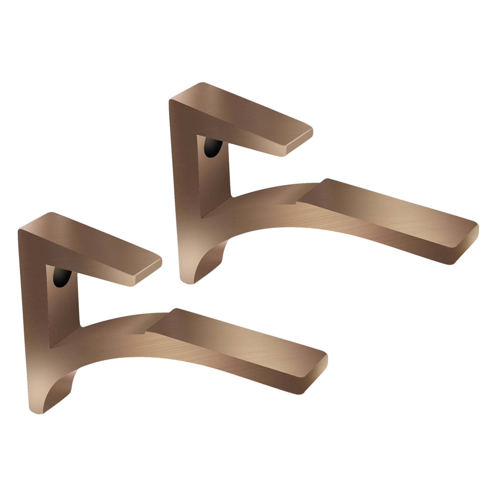 Aluminum Shelf Bracket for 5/8" to 3/4" Glass - Wall Mounted Decorative ...