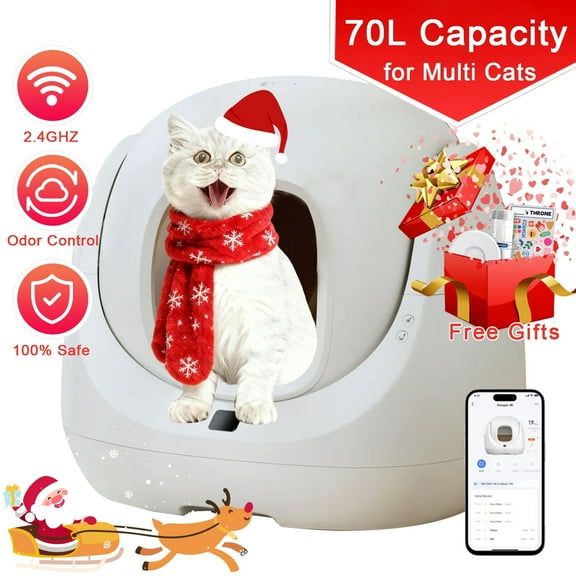 Popur X5 Auto Sifting Robot Cat Litter Box, Self Cleaning Core Bundle ...