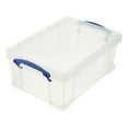 "Really Useful Box, 9L Plastic Storage Container, Clip Lock Handles, Transparent Design, 14.5 ...