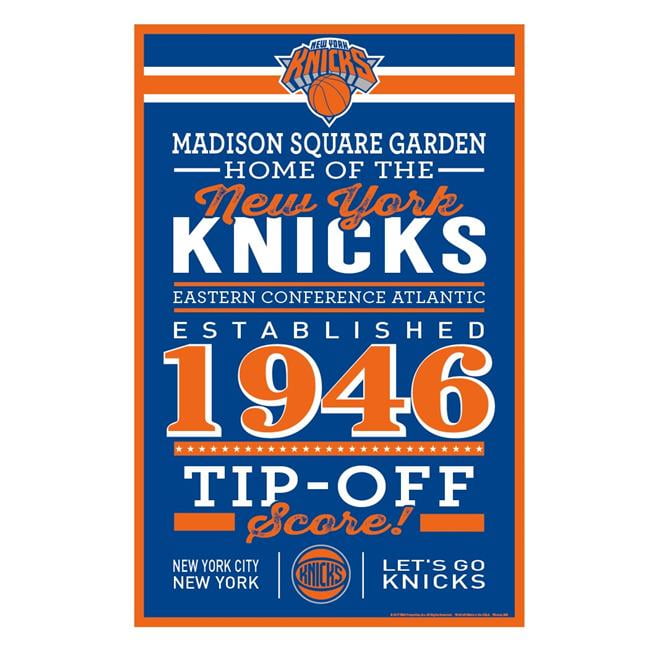 New York Knicks Sign 11x17 Wood Wordage Design - Walmart.com
