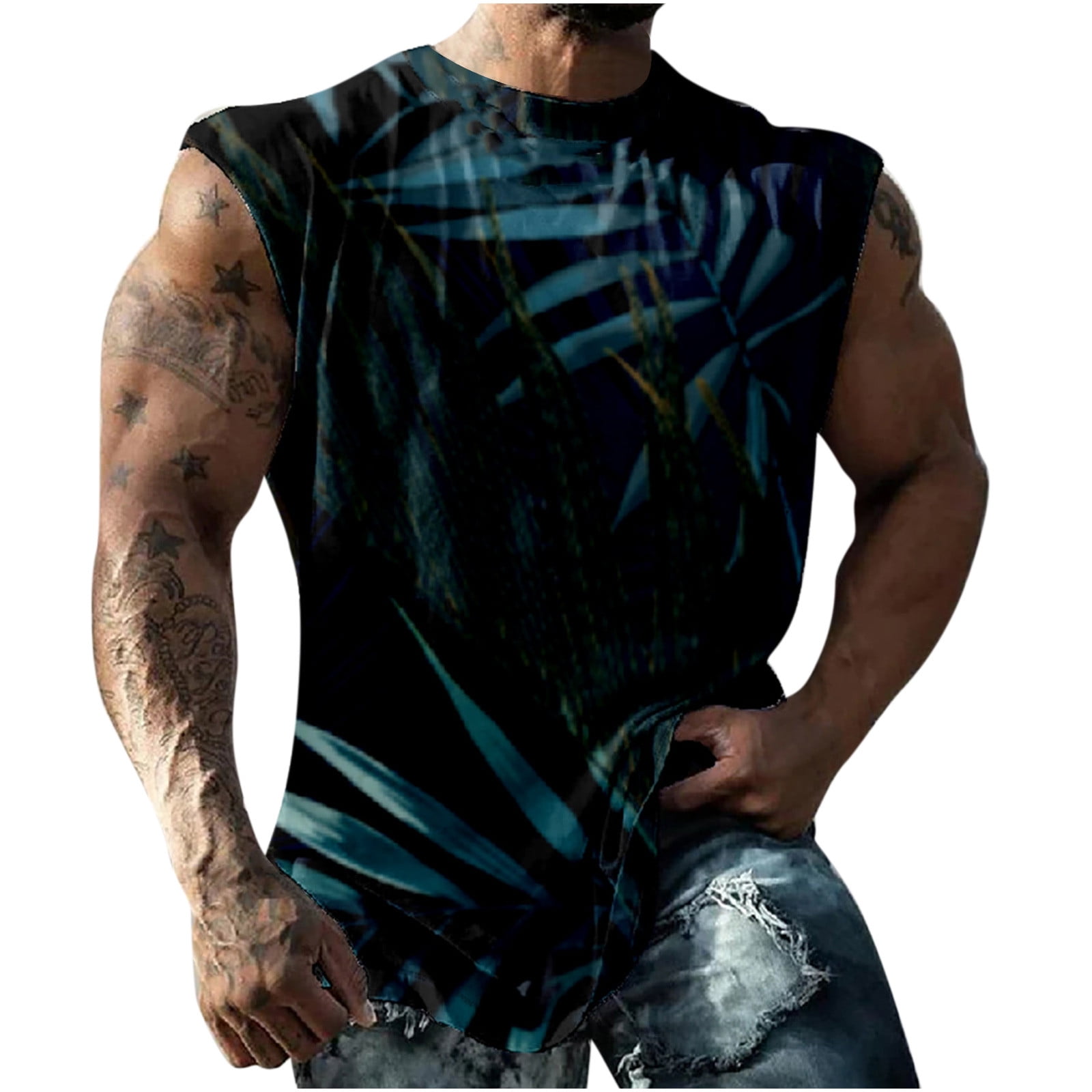 Click here for Erwazi Mens Tank Tops Summer Palm Tree Tanks Tops... prices