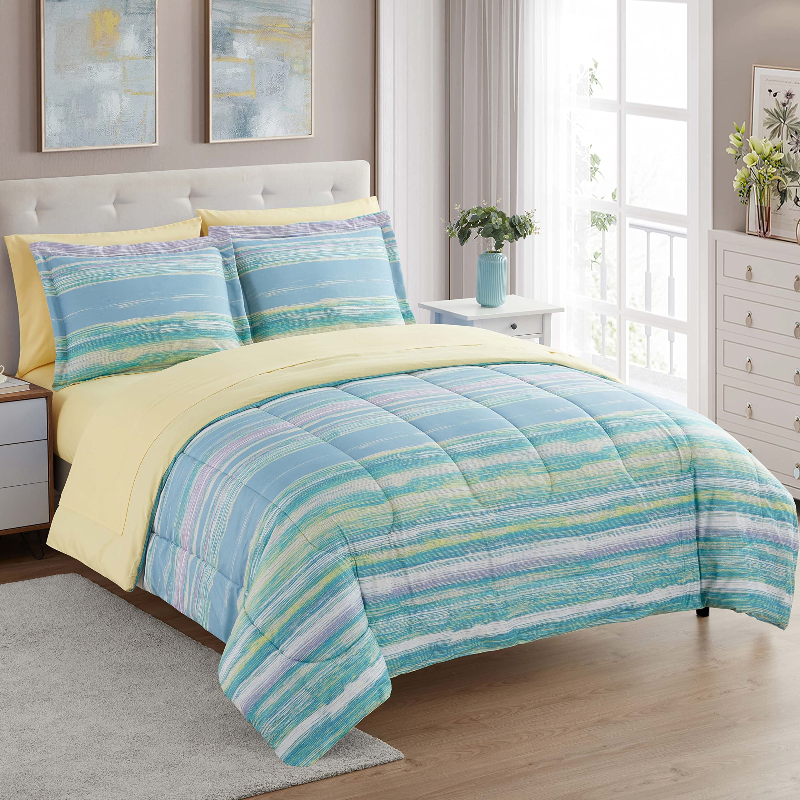 Set de edredón Sweet Home Collection Sorento Twin, 5 piezas | Walmart ...
