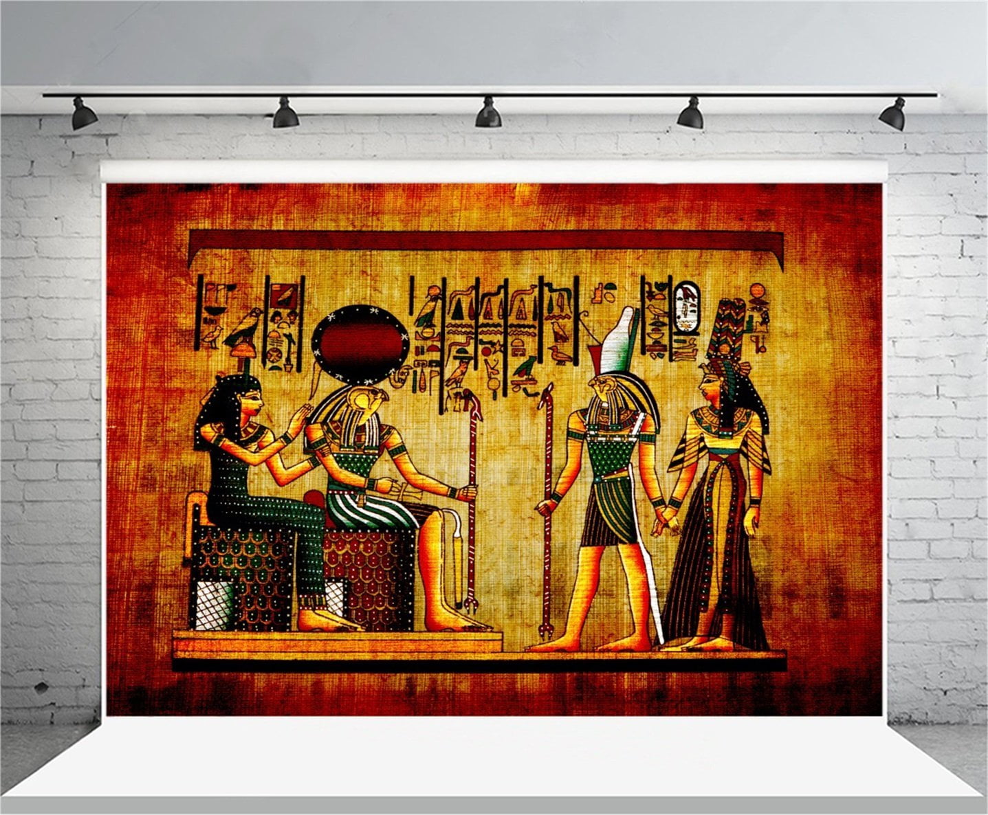 HelloDecor 7x5ft Ancient Egyptian Mural Backdrop Old Painting Fresco ...