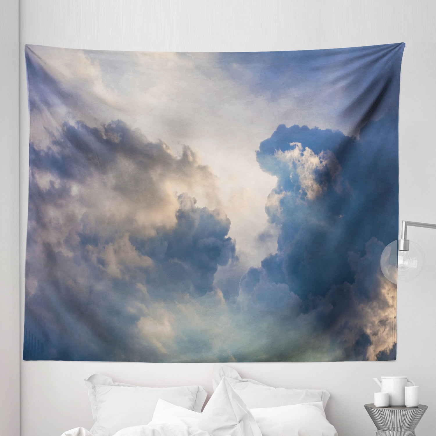 Nature Tapestry, Majestic Rain Storm Clouds over the Sky High Above the ...