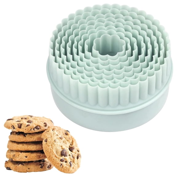 Round Cookie Biscuit Cutter Set, 12 Graduated Circle Pastry Cutters ...