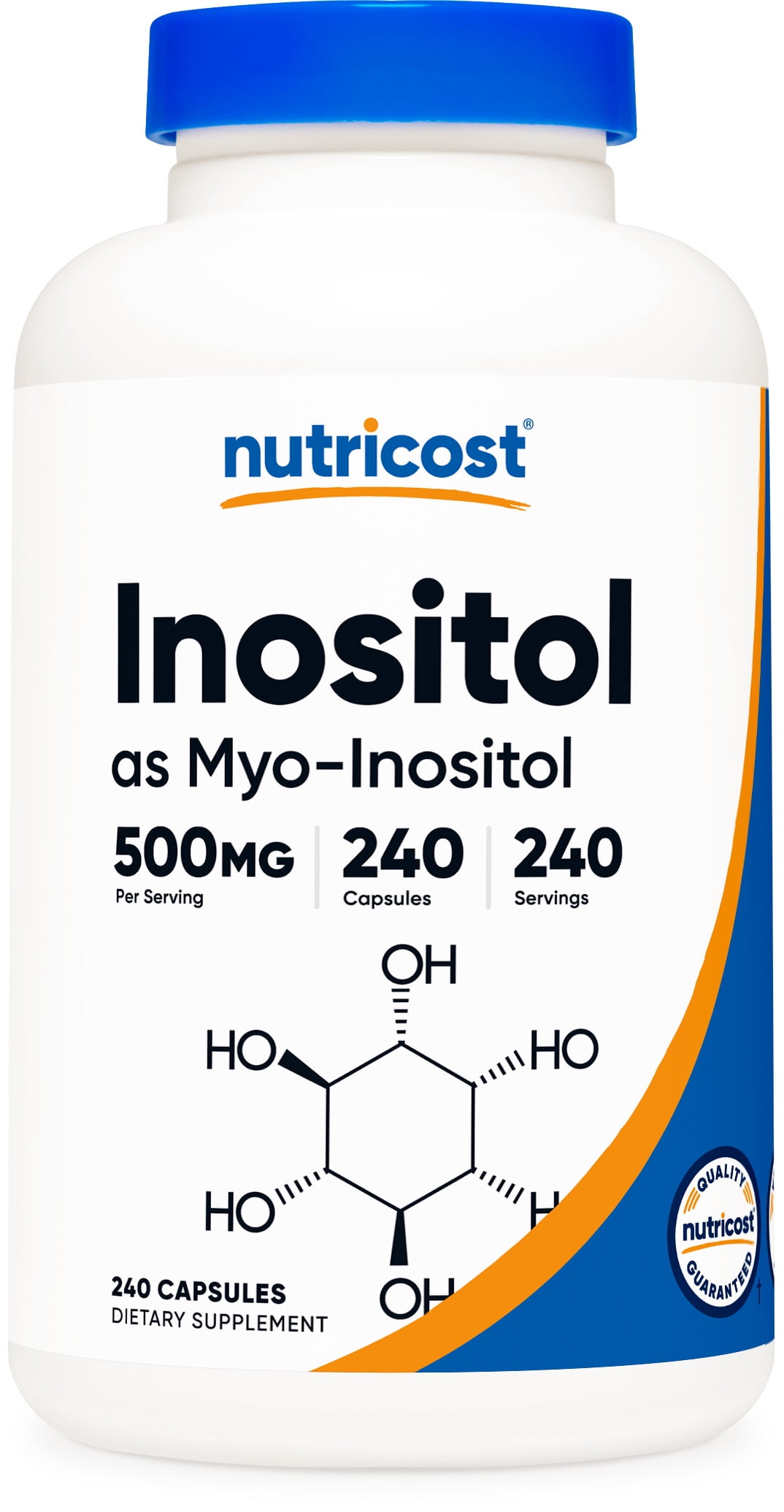 Nutricost Inositol Capsules 500mg, 240 Capsules - Non-GMO, Gluten Free ...