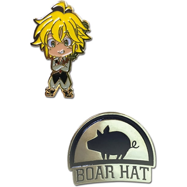 Pin - Seven Deadly Sins - Meliodas & Boar Hat (Set of 2) New ge50672 ...