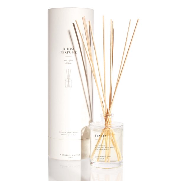 Brooklyn Candle Studio Reed Scent Diffuser - Italia - Relaxing Oil Diffuser, Cardamom, Vanilla ...