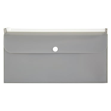 Office Depot Transparent Zipper Envelopes, Check Size, Clear, Pack Of 3 ...