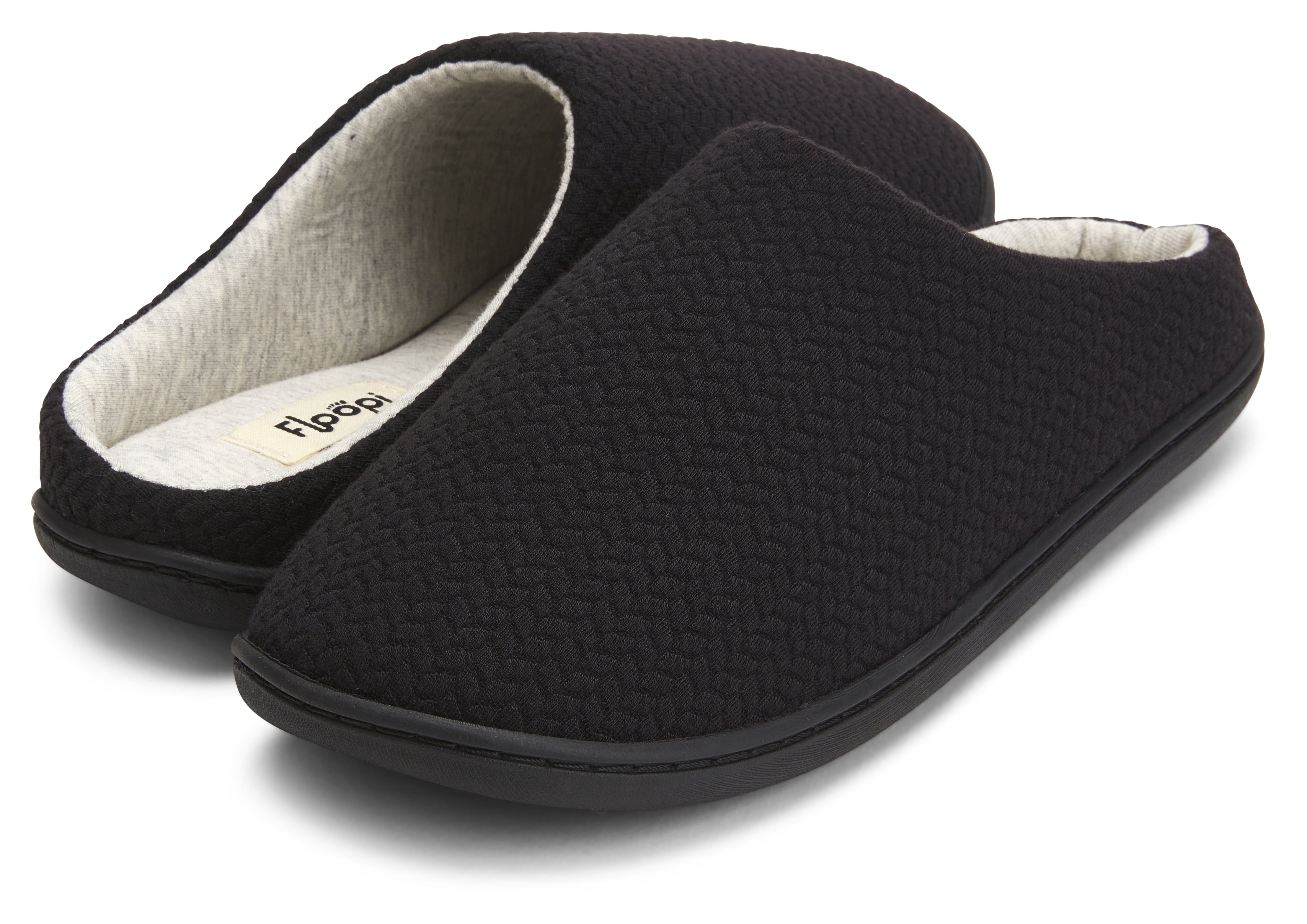 Floopi Women's Memory Foam Soft Knit Closed Toe Slipper W/Jersey Insole ...