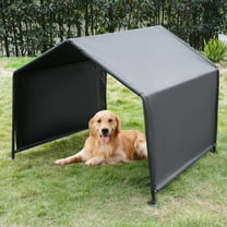 PawHut Portable Dog Tent for Shade Protection for Outdoor, Brown ...
