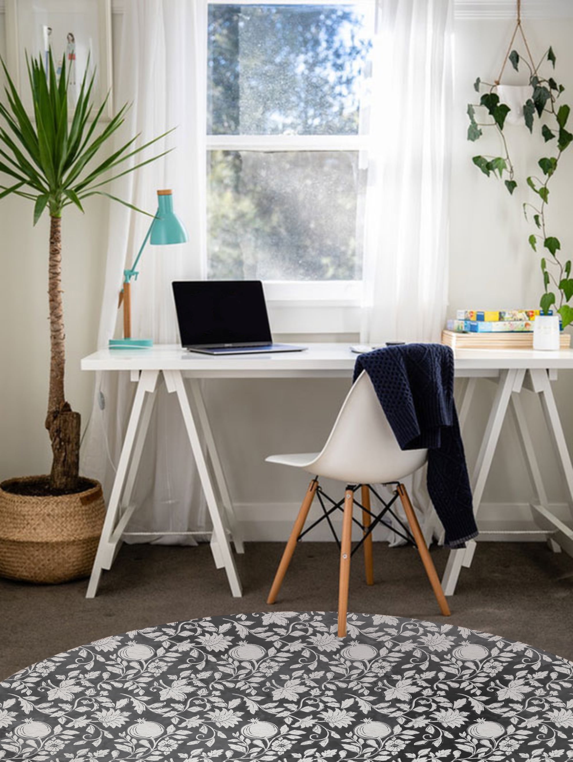 POMEGRANATE MIDNIGHT LARGE Office Mat By Kavka Designs - Walmart.com