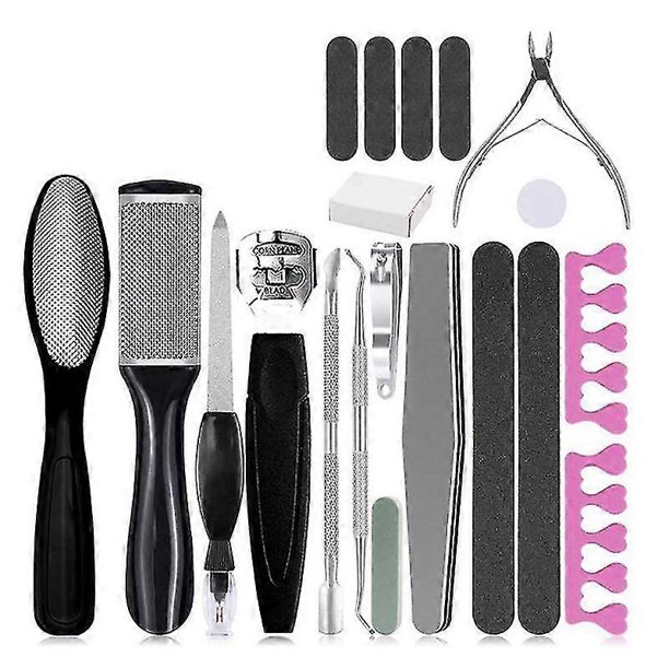 Pedi Kit Set, Foot Scrubber Pedi Tools Set, Less Steel Foot Care Tools ...