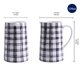 Bico Black and White Plaid 3.2 Quarts Ceramic Pitcher with Handle ...