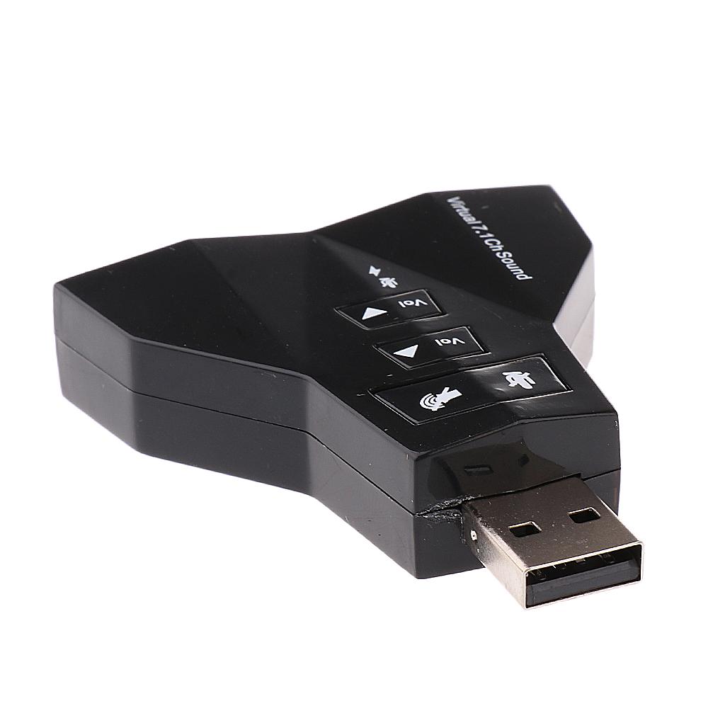 Buy External Sound Card 3D Audio 7.1 USB 2.0 Channels For Portable ...