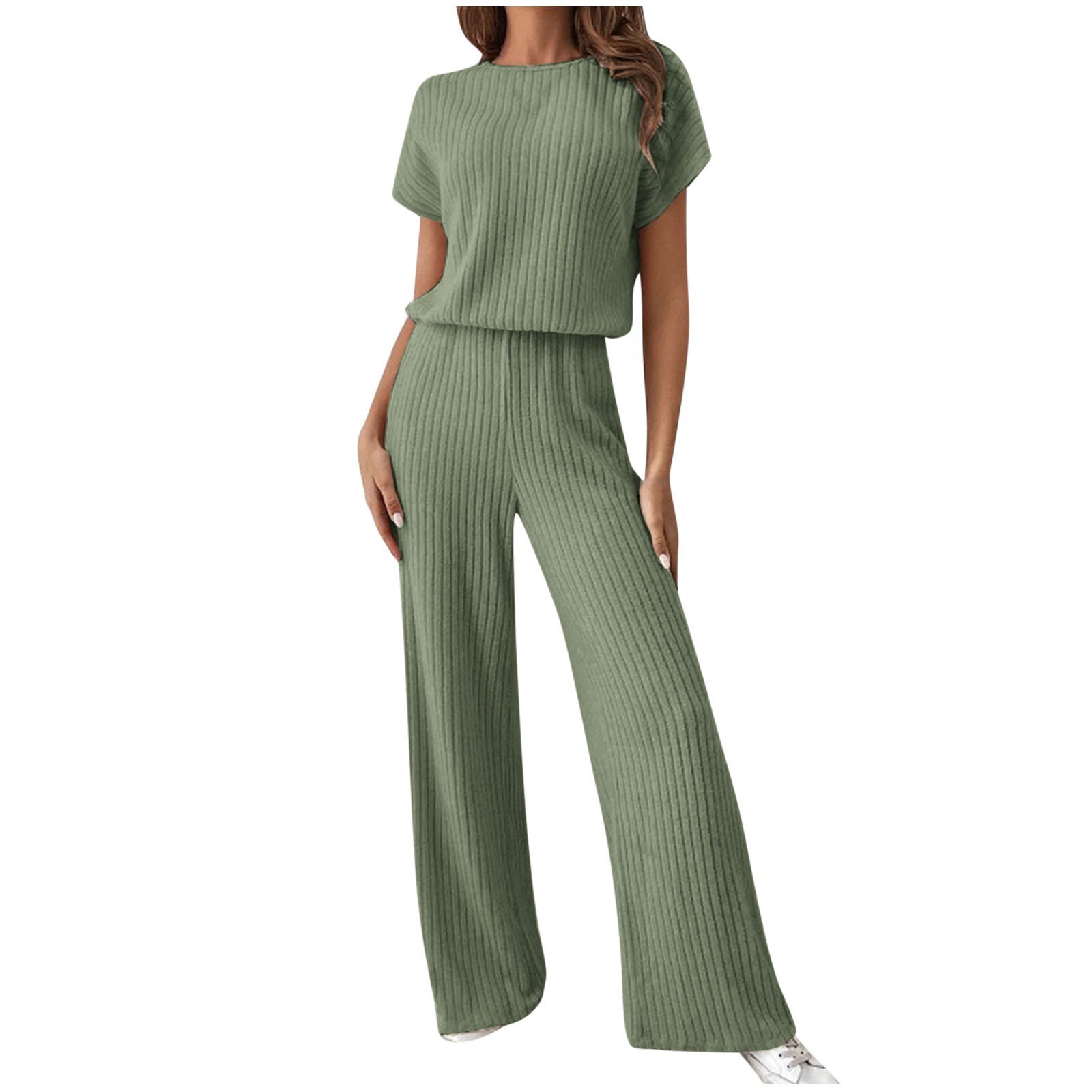 Click here for Aherbiu Summer Outfits For Women Ribbed Knitted Sh... prices
