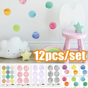 Pastel Polka Dots Wall Decals Stickers / Pastel Dot Nursery Wall Decor ...