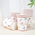 140 Pcs Pink Bow Rose Flower Theme Birthday Graduation PARTY plate ...
