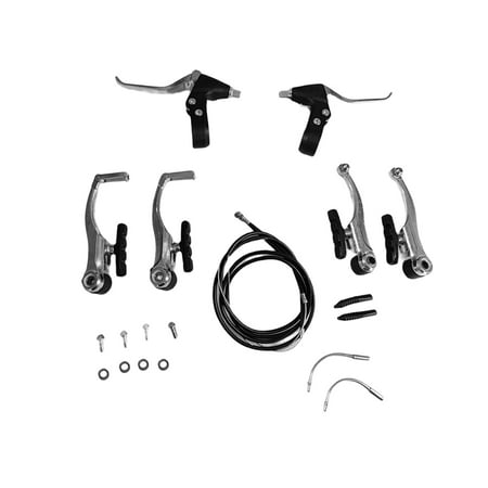 Shapeiony 2 Pairs Brake Sets Brakes Mountain Bike V Brake Kit black ...