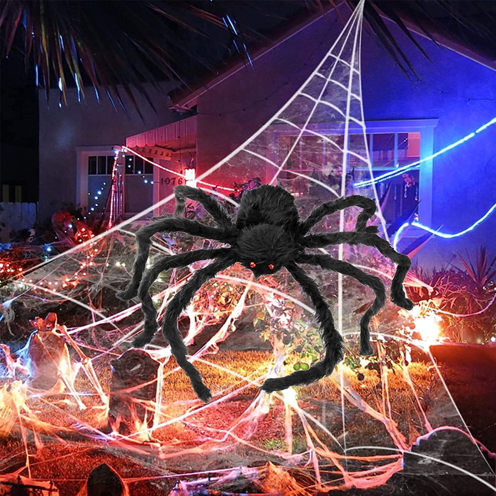 Halloween Decorations,30inch Scary Giant Halloween Spider Fake Large ...