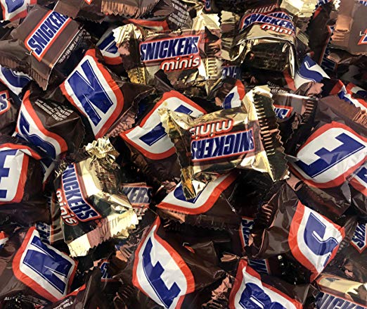 Snickers Minis Chocolate Candy Bar Bite Size Mix Gold And Brown 2 Snickers Minis Chocolate Candy Bar Bite Size Mix Gold And Brown 2