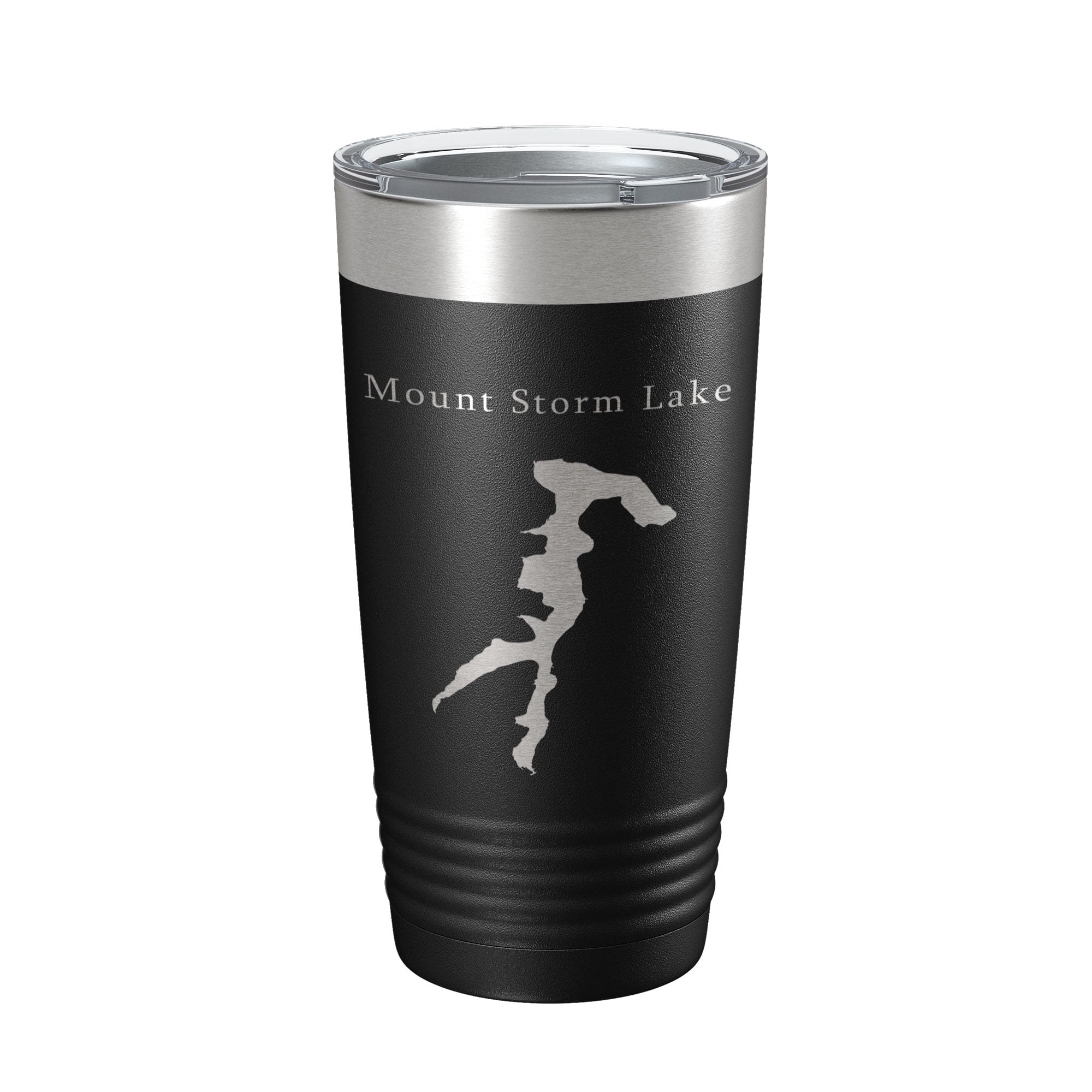 Mount Storm Lake Map Tumbler Travel Mug Insulated Laser Engraved Coffee ...