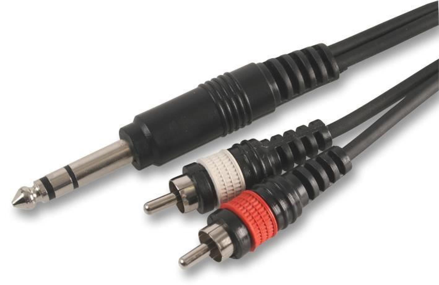 PULSE - 6.35mm Stereo Jack to Stereo RCA Lead, 3m Black - Walmart.com