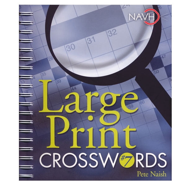 Large Print Crosswords No. 7 for Low Vision - Walmart.com