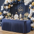 6 Pack Spandex Navy Blue Fitted Table Cloth for 6ft Rectangle Tables ...