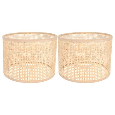 Rattan Lampshade Rattan Basket Chandelier Lamp Shade Woven Lampshade ...