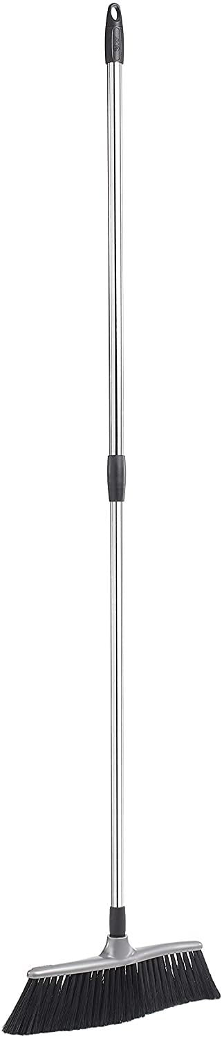 TIVIT Super slim Broom with Telescopic Handle, Non-Scratch Bristles and ...