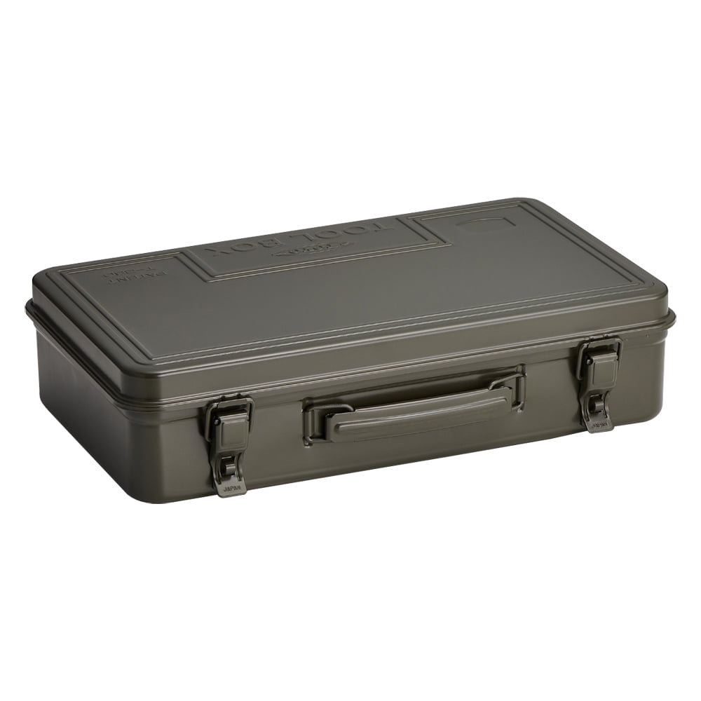 Toyo Steel Trunk Shape Toolbox T-360  Military Green 382mm W X 222mm D X 95mm H