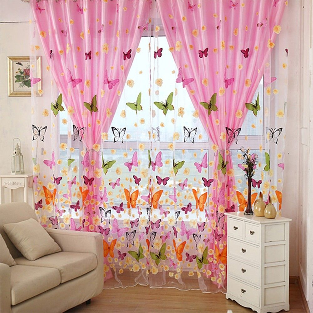 High Quality Beautiful Panel Window Screen Curtain Balcony Tulle Sheer ...