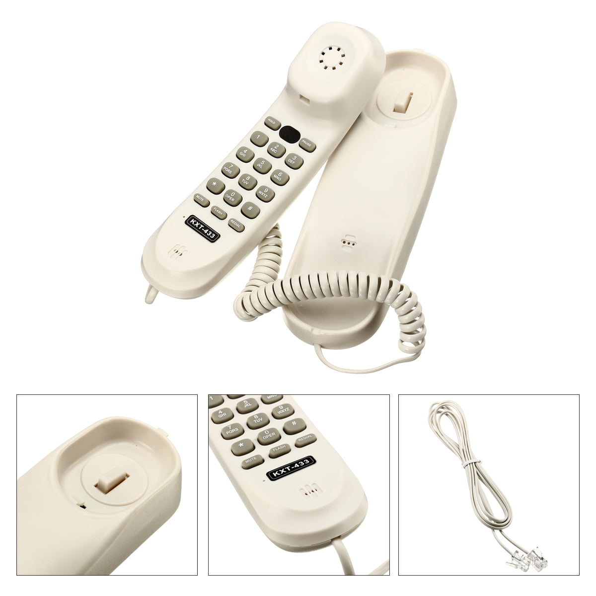 NEW Wall Mount Corded Phone Telephone Home Office Desktop Phone Caller ...
