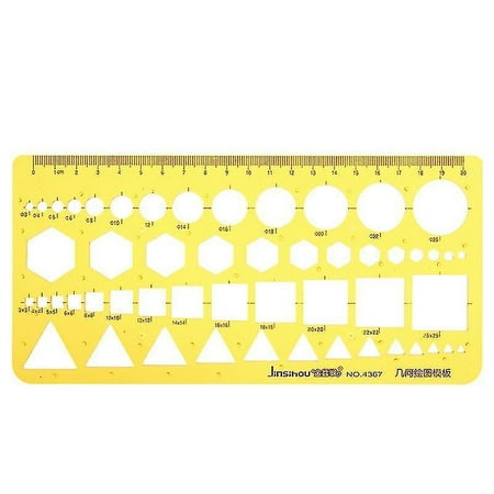 Geometric Figure Polygon Drawing Template KT Soft Plastic Circle ...