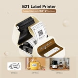 NIIMBOT B21 Portable Bluetooth Label Maker & Thermal Printer, Milky ...
