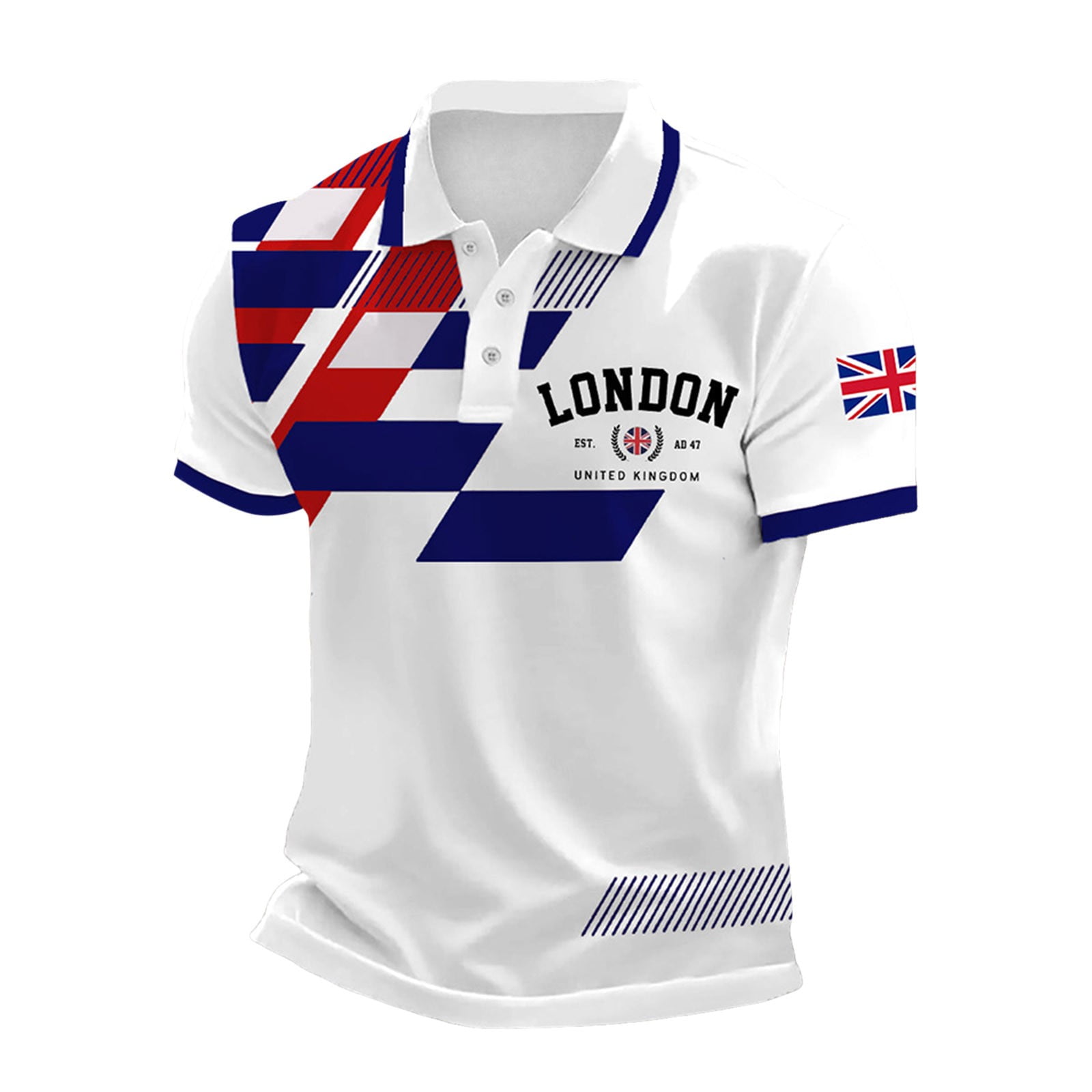Click here for Shixiaoo Male Uk Flag Jack Print Casual Bussiness... prices