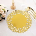 Efavormart 6 Pack Metallic Gold Laser Cut Cardboard Placemats with ...