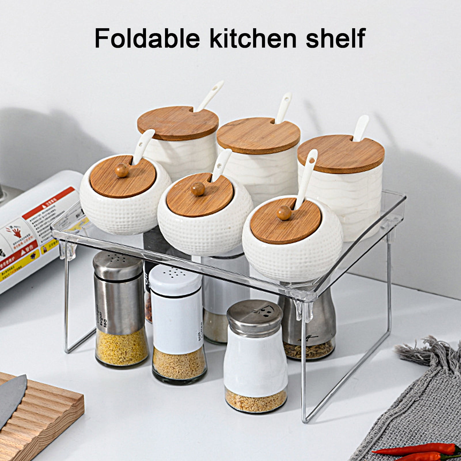 Transparent Folding Rack - Solid Construction Plastic - Sundries Stand ...